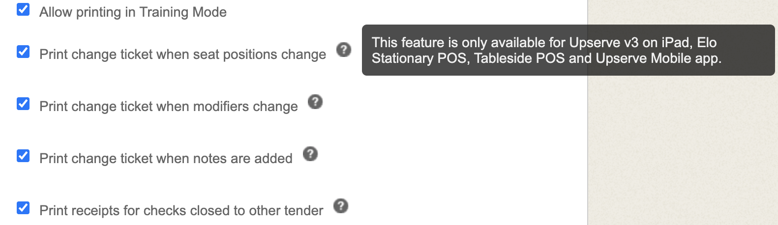 Chit Print Settings, Printer Routing & Change Tickets Support Center