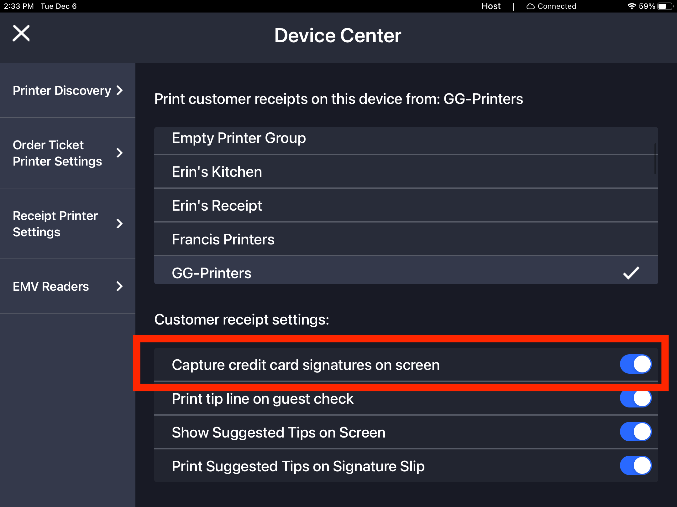 Capture Signatures on Screen Support Center