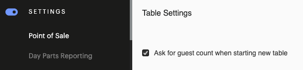 Revenue Centers and Cover Counts Support Center