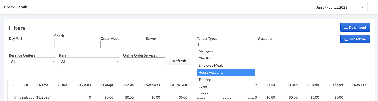 Add, Archive & Reorder Other Tenders in HQ Support Center