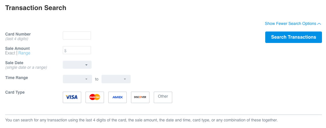 Using Transaction Search to Find a Specific Credit Card Transaction ...