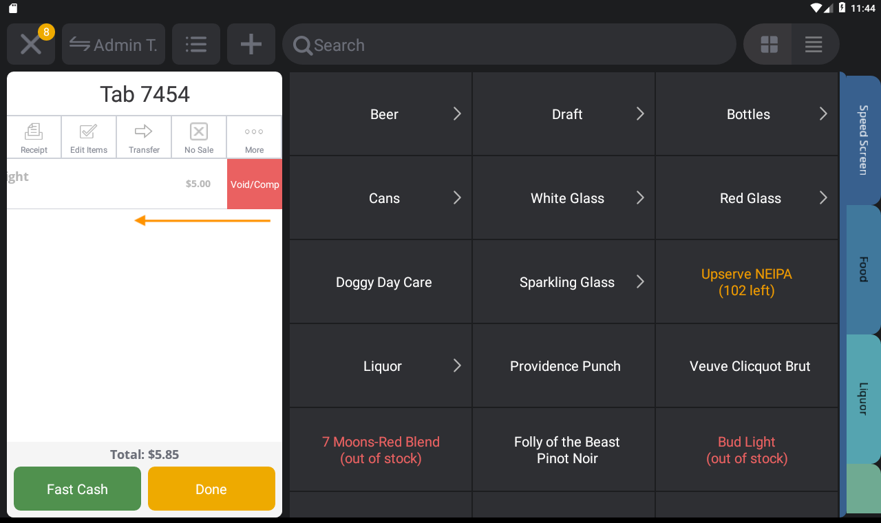 Void and Comp Items and Checks Support Center