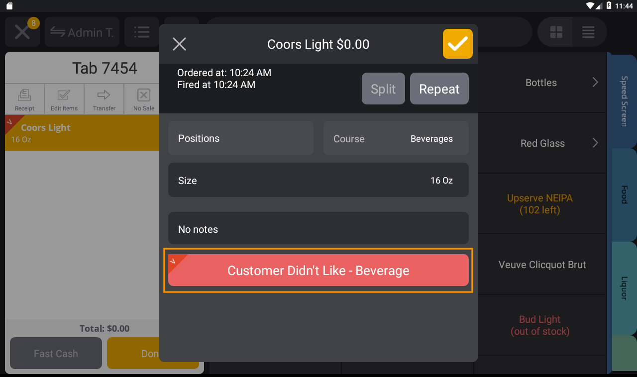 Void and Comp Items and Checks Support Center