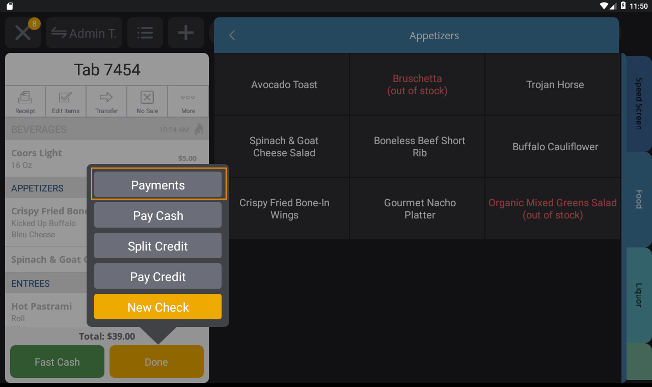 Void and Comp Items and Checks Support Center