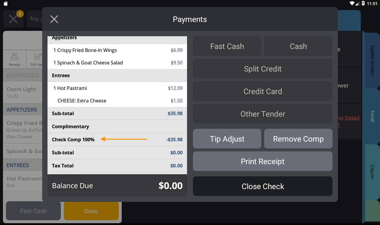 Void and Comp Items and Checks Support Center