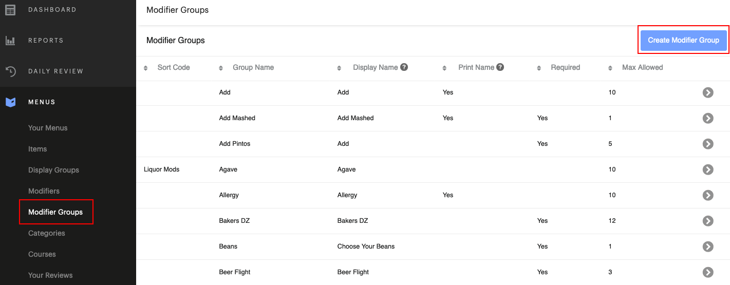 Create and Apply Modifier Groups Support Center