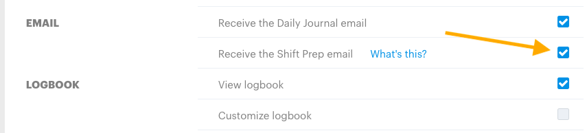 Using Shift Prep Support Center