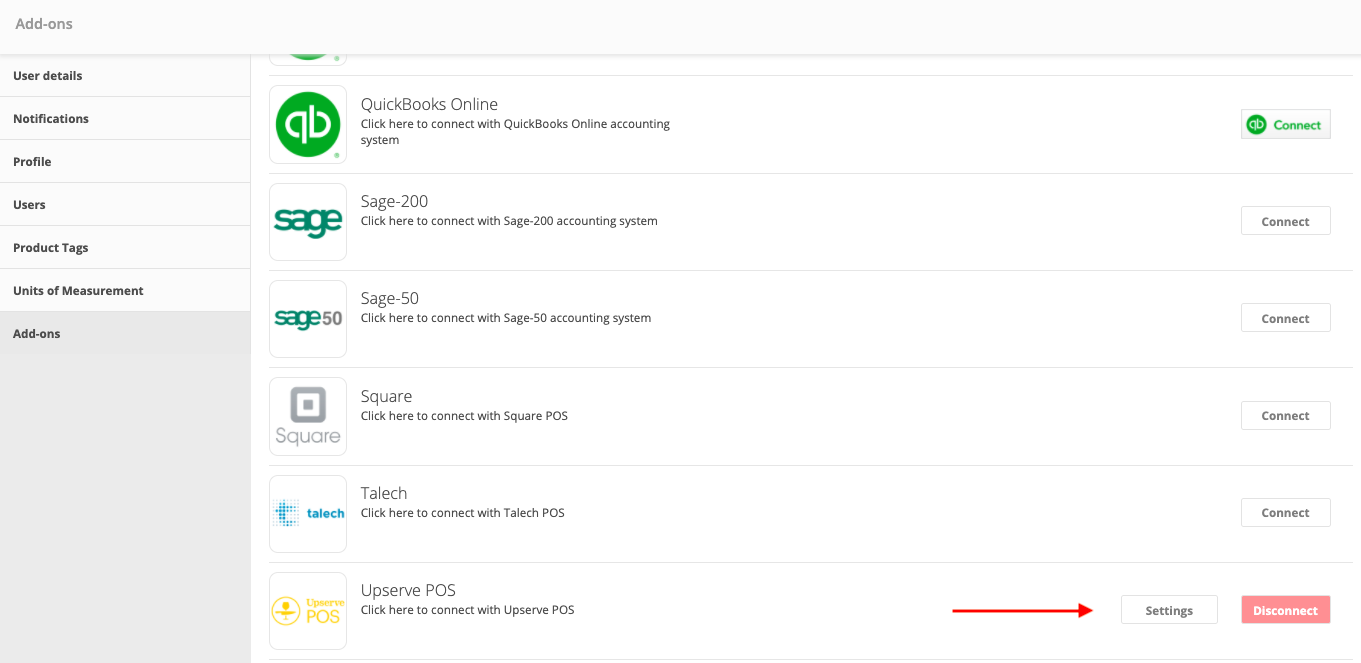 Upserve Inventory Settings Support Center