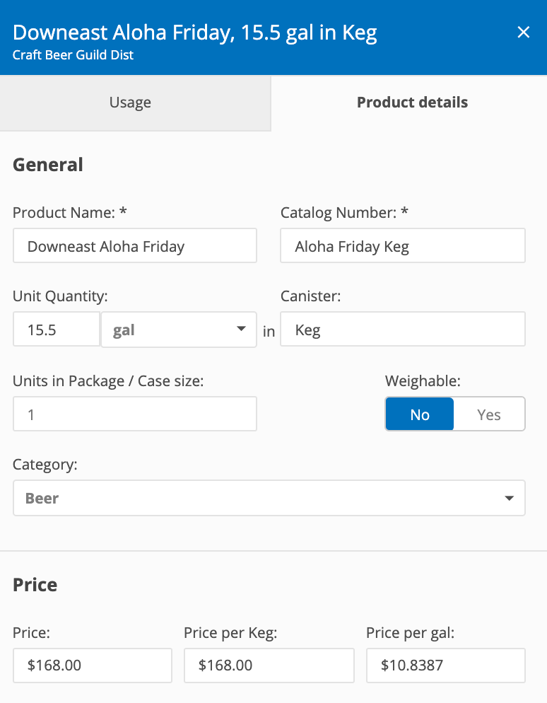 Deposits and Keg Management in Upserve Inventory Support Center