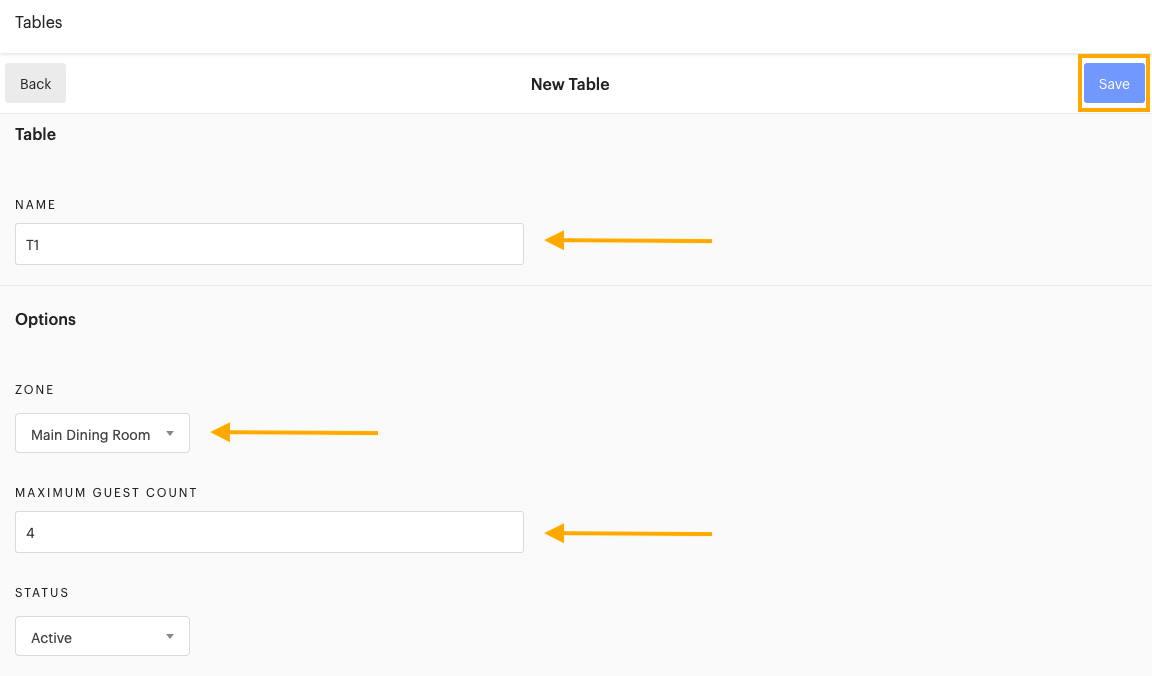 Floor Plan Management: Add and Change Tables Support Center