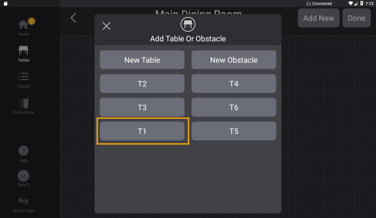 Floor Plan Management: Add and Change Tables Support Center