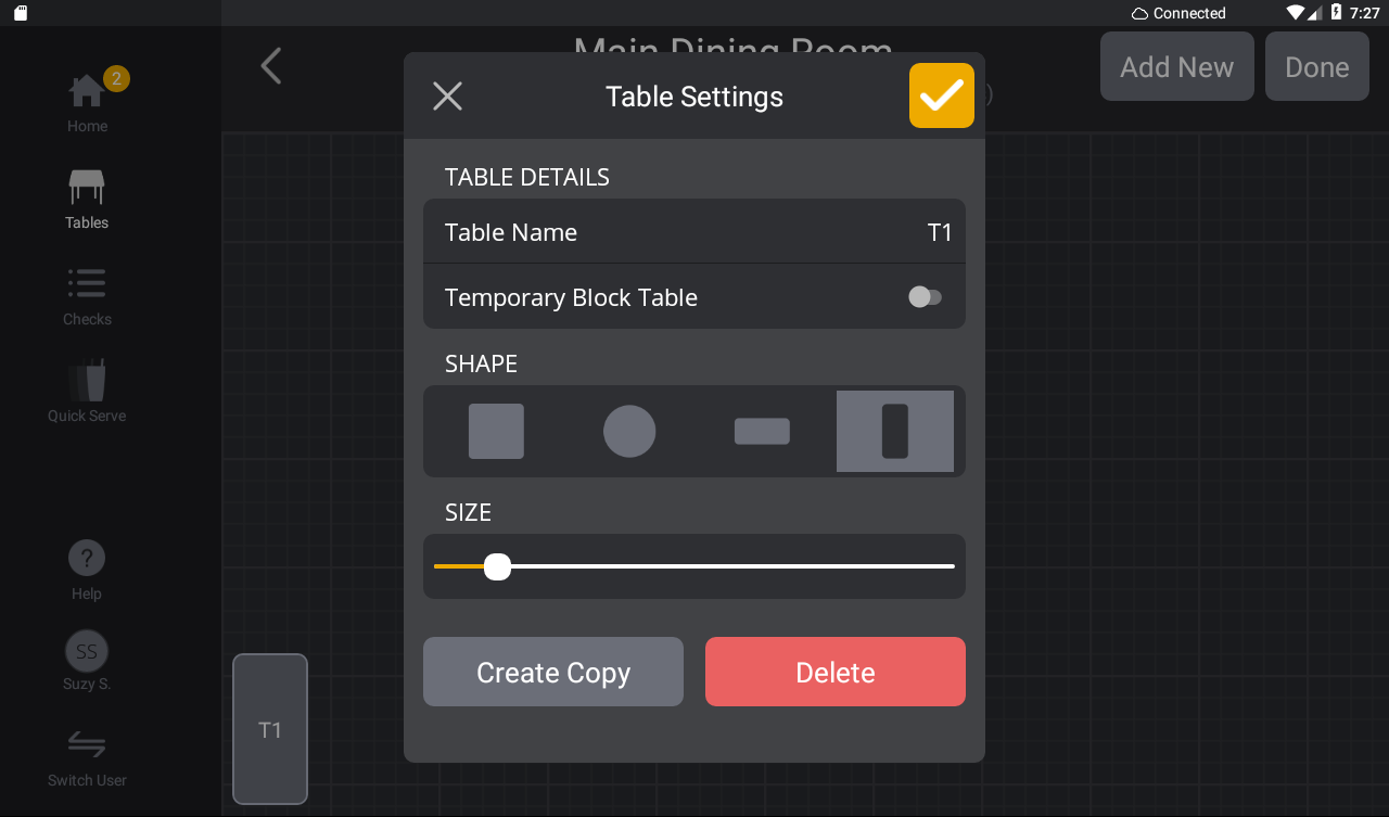 Floor Plan Management: Add and Change Tables Support Center