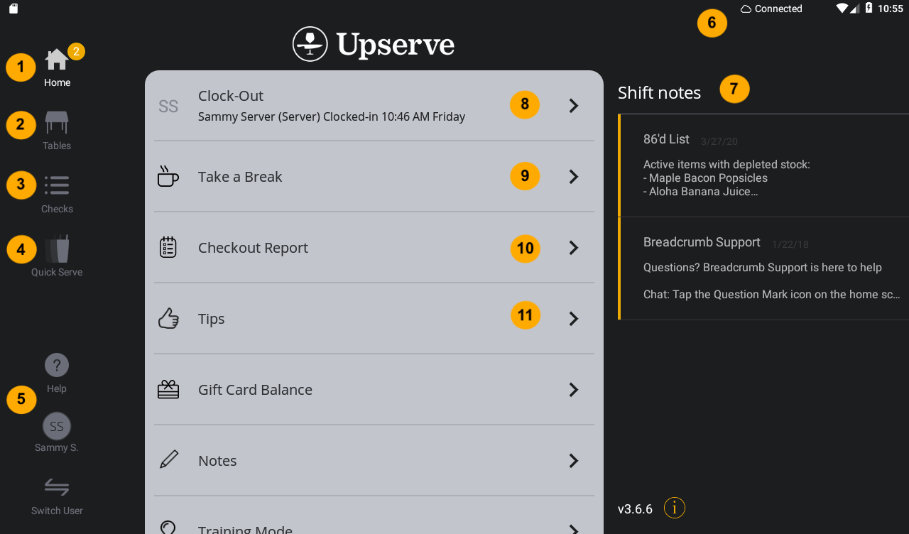 Training: Getting Started with Upserve POS for Servers Support Center
