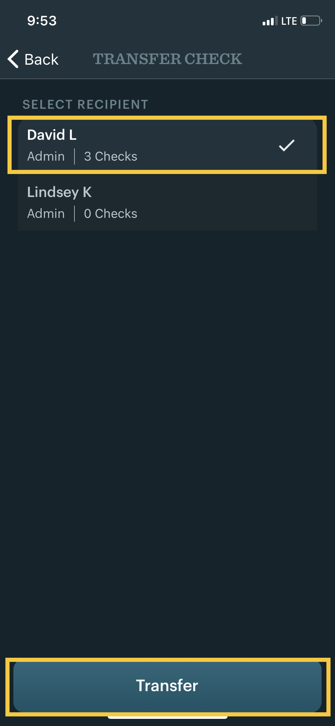 How to Transfer Checks Support Center