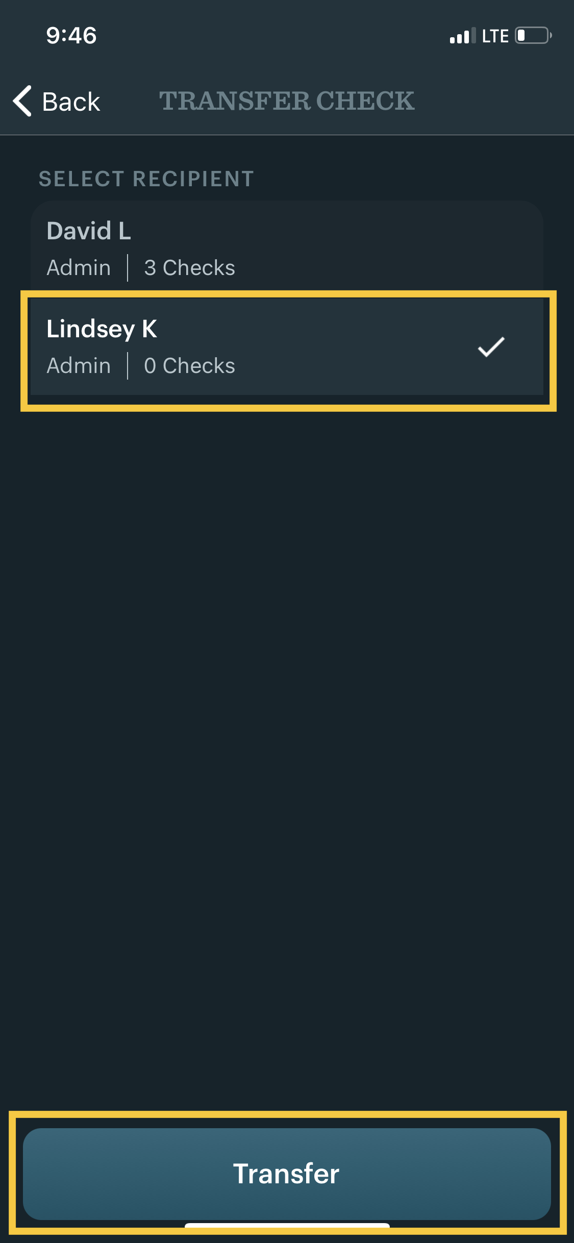 How to Transfer Checks Support Center