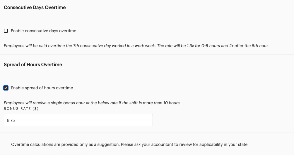 HQ Labor Settings: Enable Break & Overtime Tracking Support Center