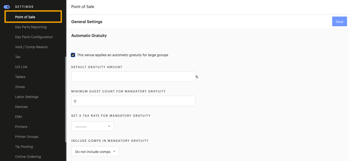 Setting Up & Using Auto-Gratuity Support Center