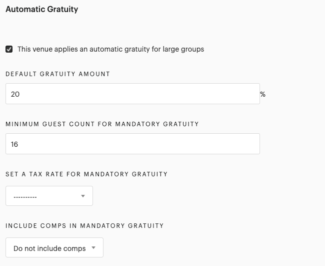 Setting Up & Using Auto-Gratuity Support Center