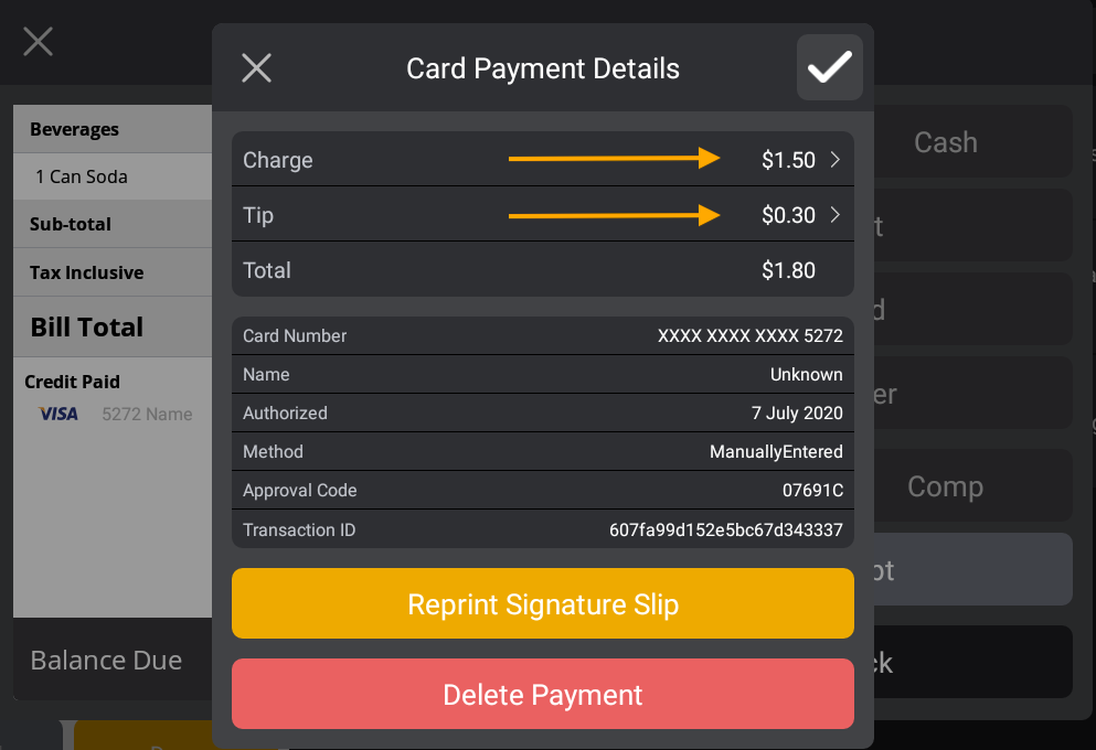 Edit, Refund and Remove Payments on the Upserve by Lightspeed POS ...