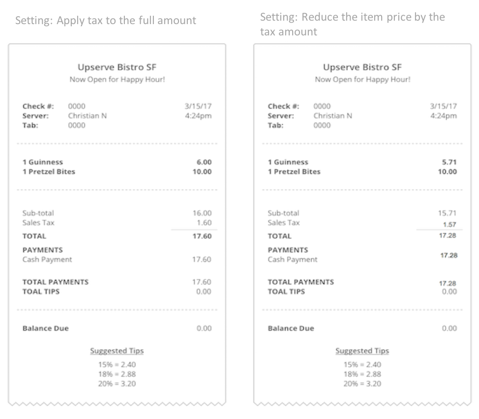 Tax Rates & Settings Overview Support Center